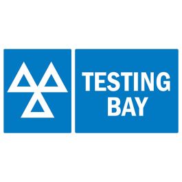 MoT Testing Bay Sign 300x600mm