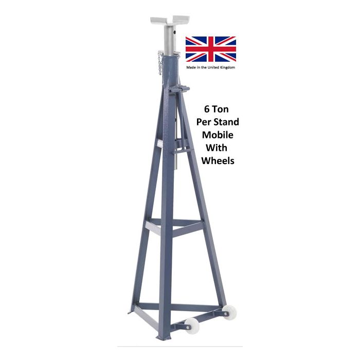 6 Ton Axle Stand c/w Wheels (High Level)